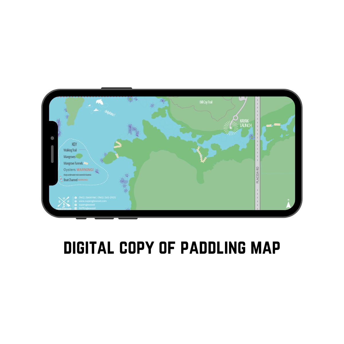 Bill Coy Preserve Paddle Map at the Buck Creek Kayak Launch